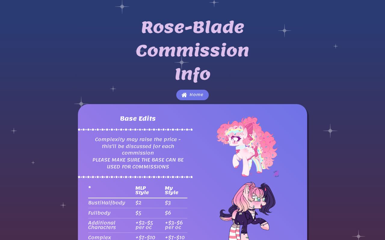 Rose-Blade Commission Info